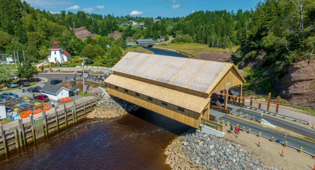 New Brunswick’s only two-lane covered bridge opens in St. Martins ...