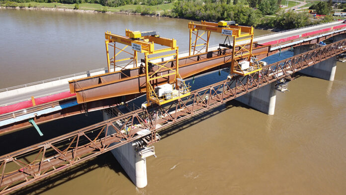 Gantry cranes keep Edmonton bridge open during reconstruction – ReNew ...